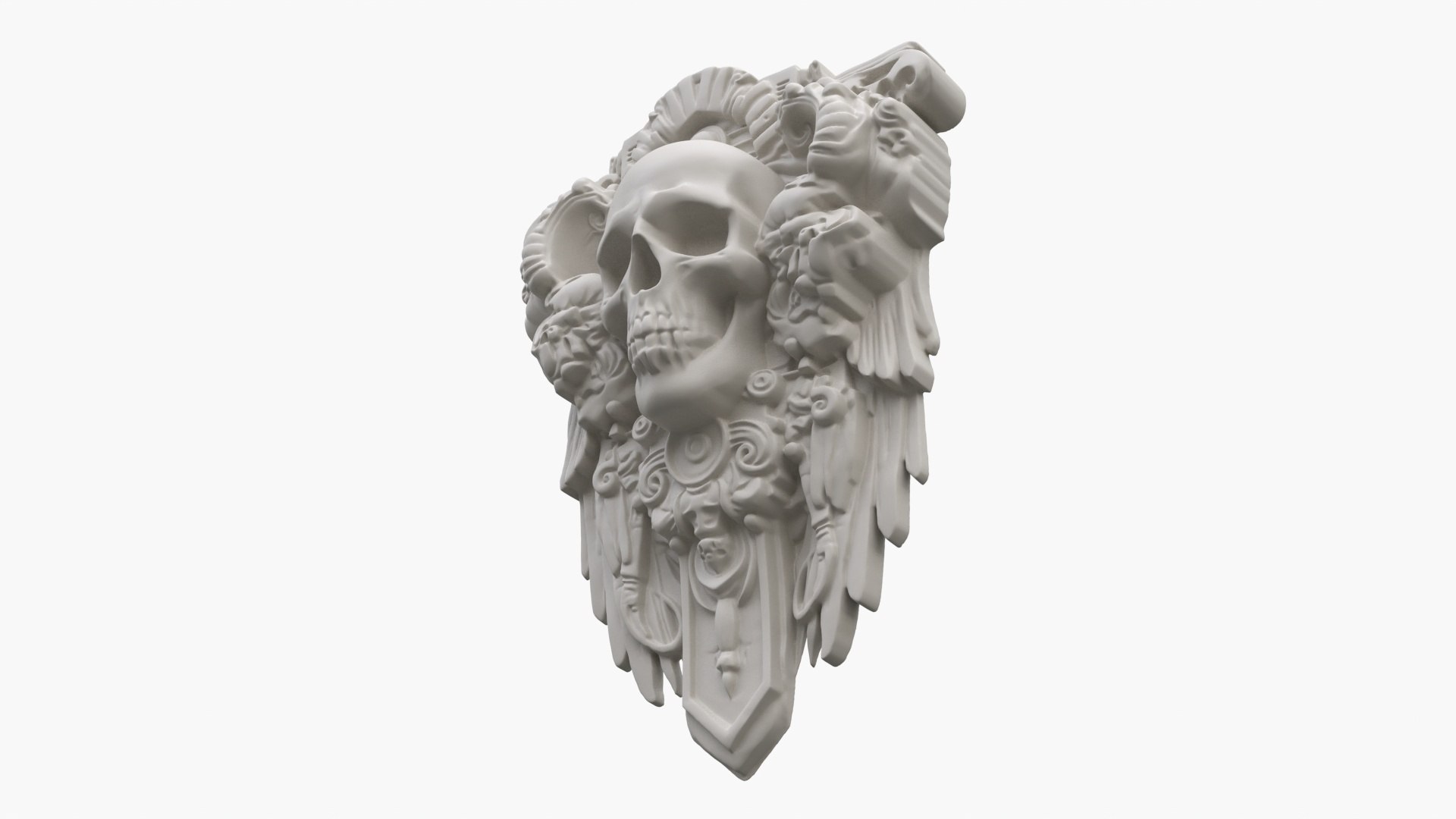 Baroque Skull Carving 6 3D - TurboSquid 2183402