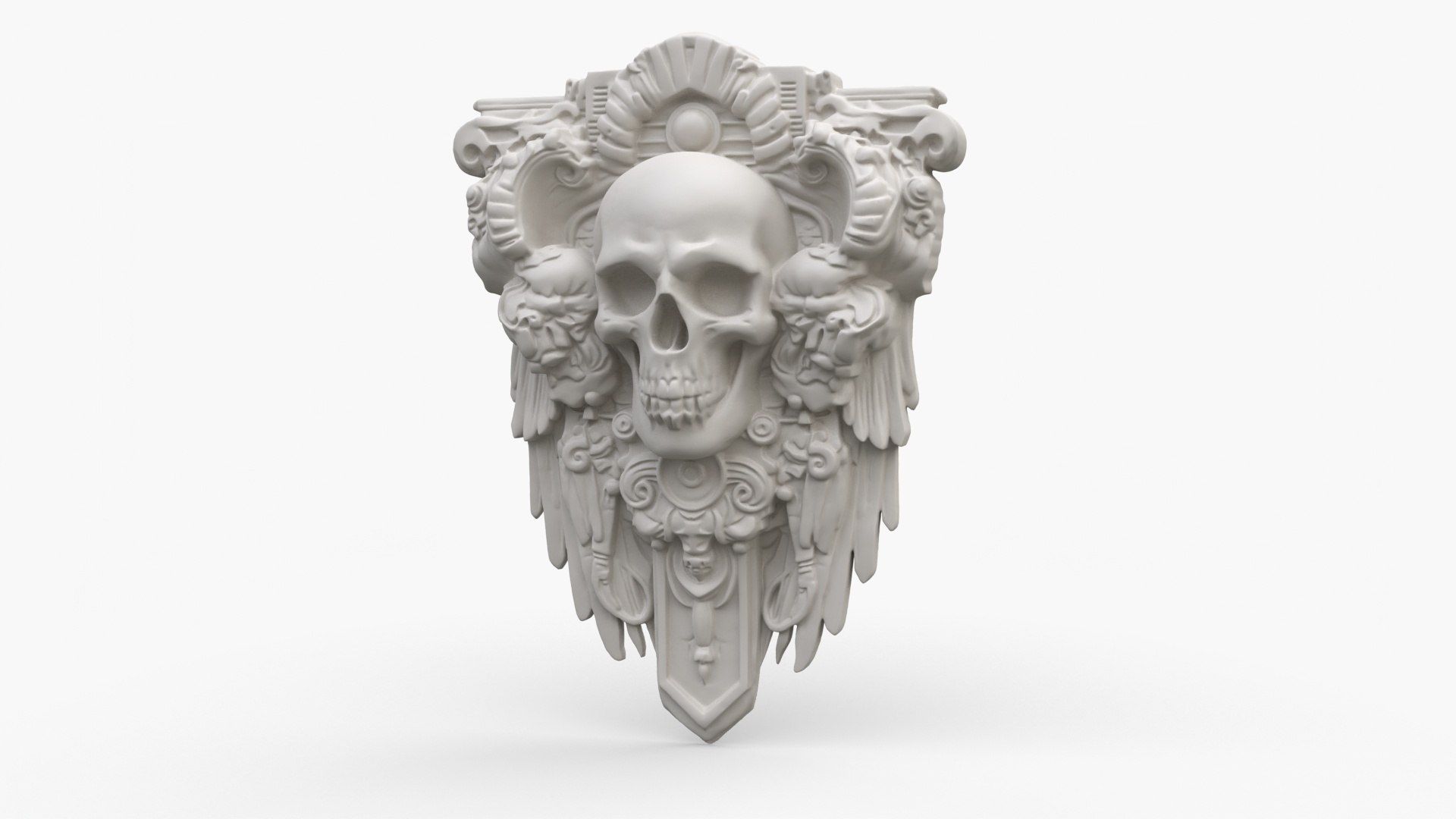 Baroque Skull Carving 6 3D - TurboSquid 2183402