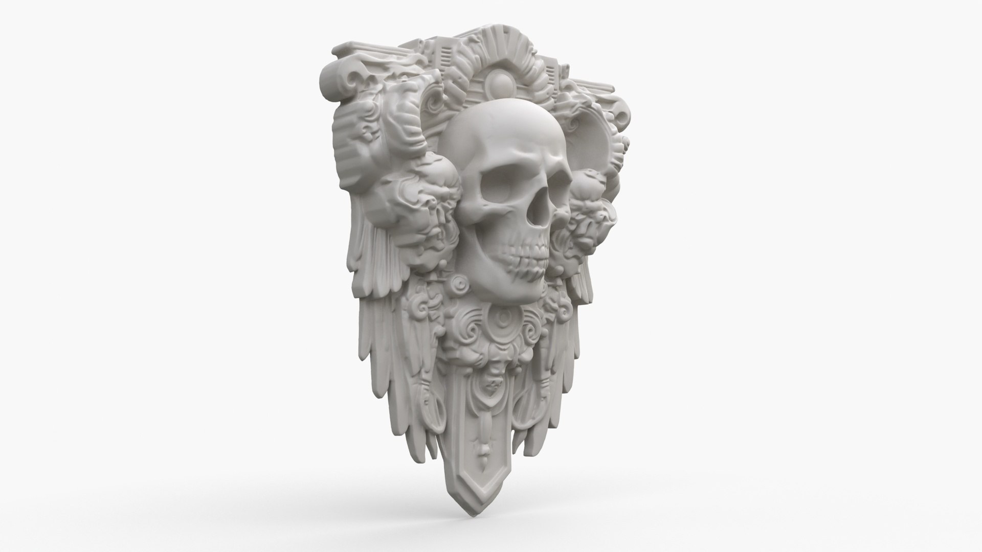 Baroque Skull Carving 6 3D - TurboSquid 2183402