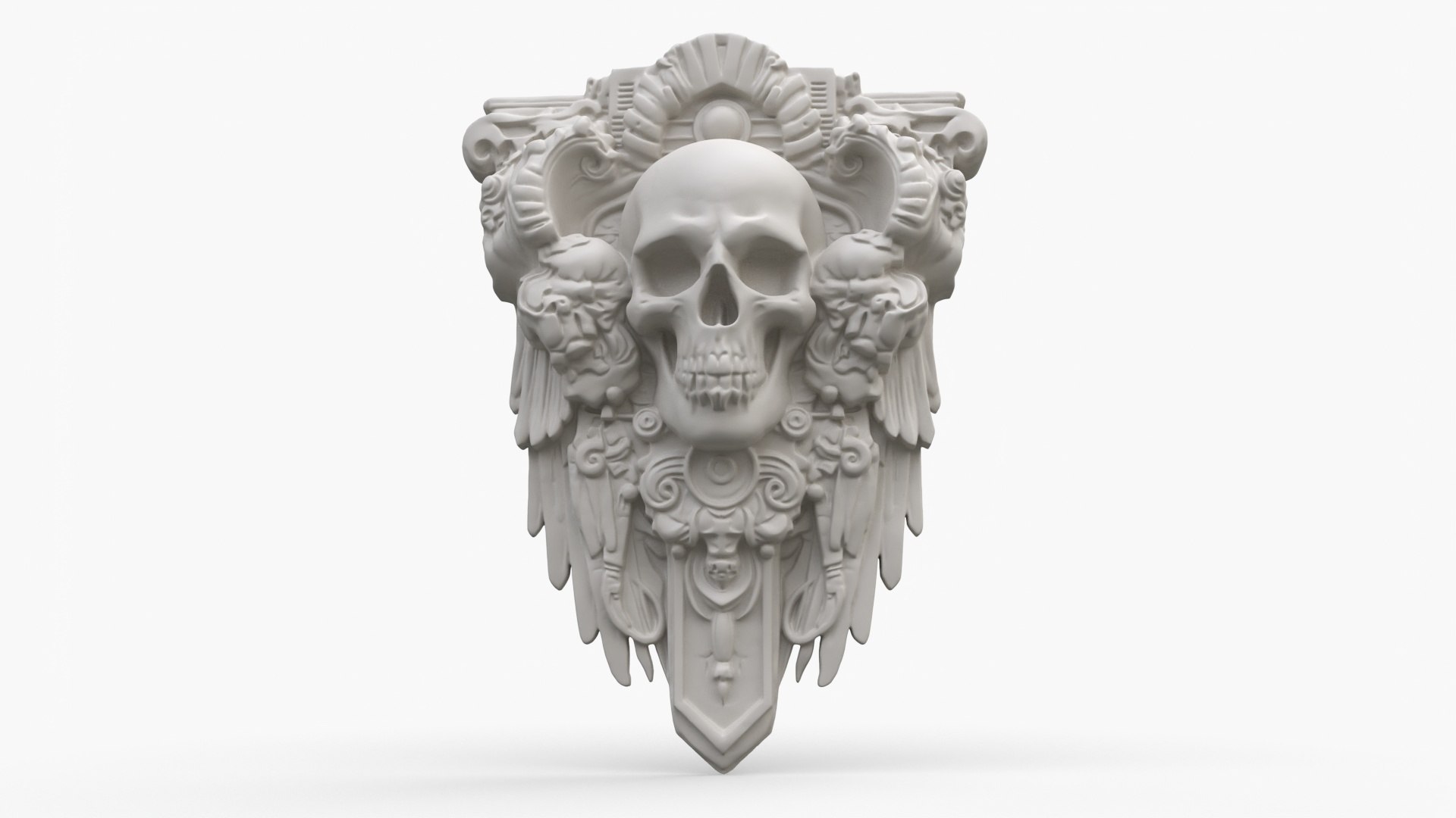 Baroque Skull Carving 6 3D - TurboSquid 2183402