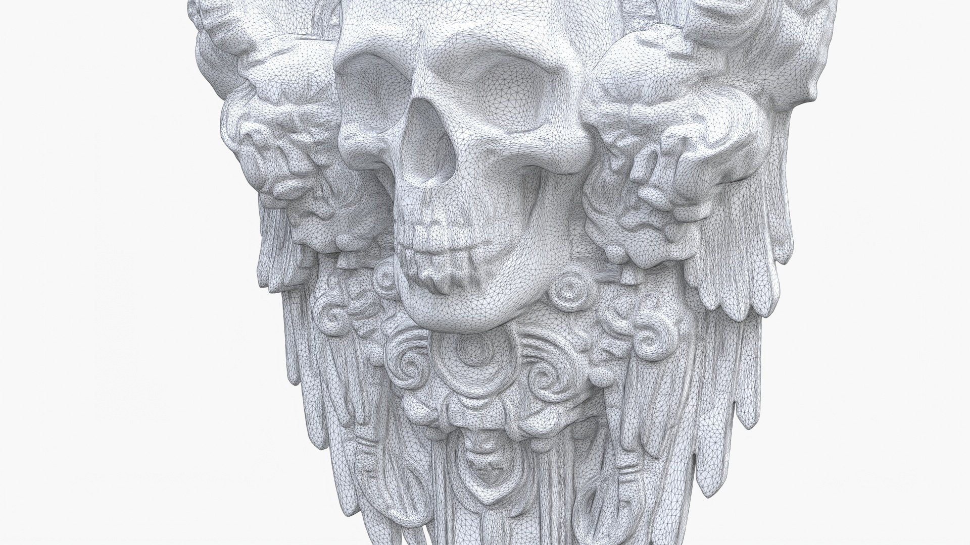 Baroque Skull Carving 6 3D - TurboSquid 2183402