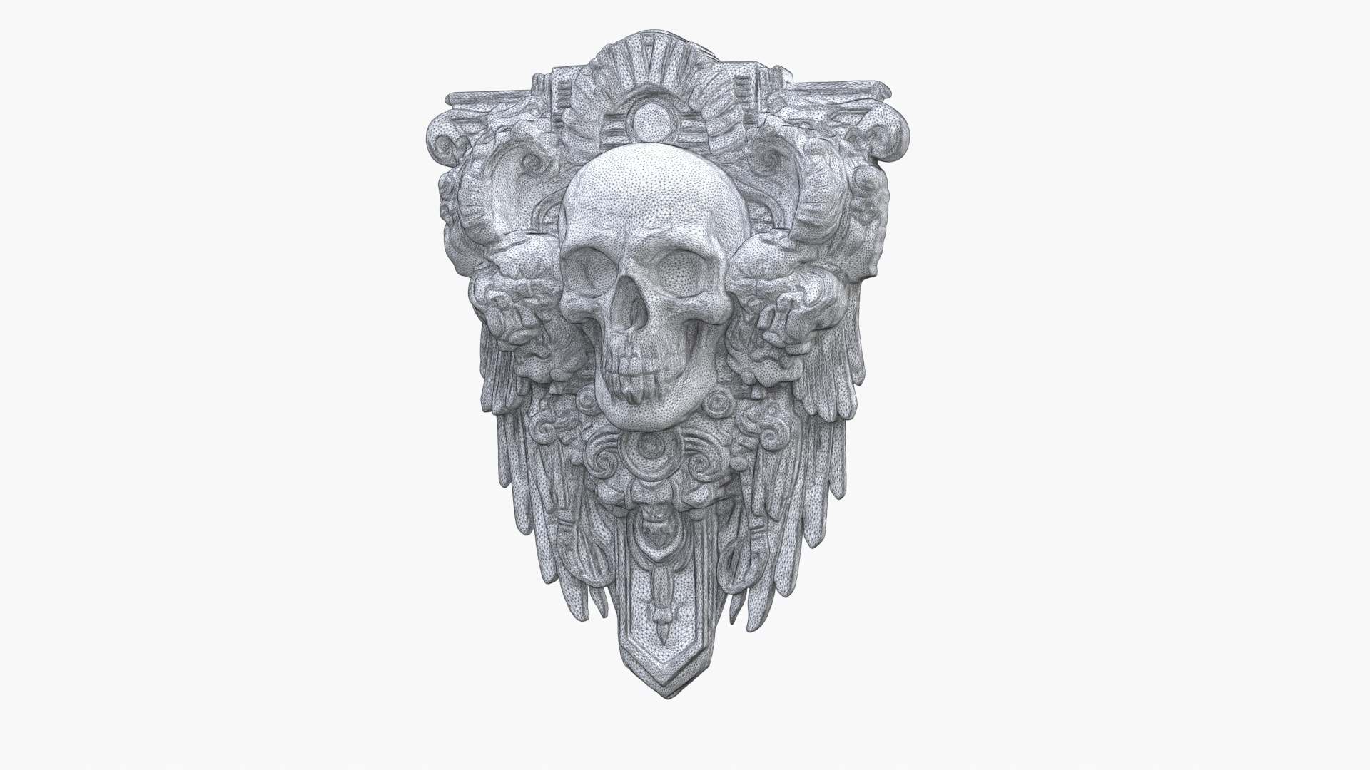 Baroque Skull Carving 6 3D - TurboSquid 2183402