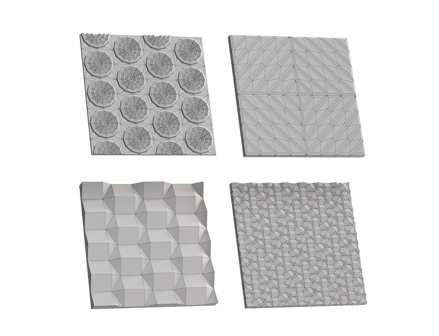 Fluted Glass Set 11 Model - TurboSquid 1905610