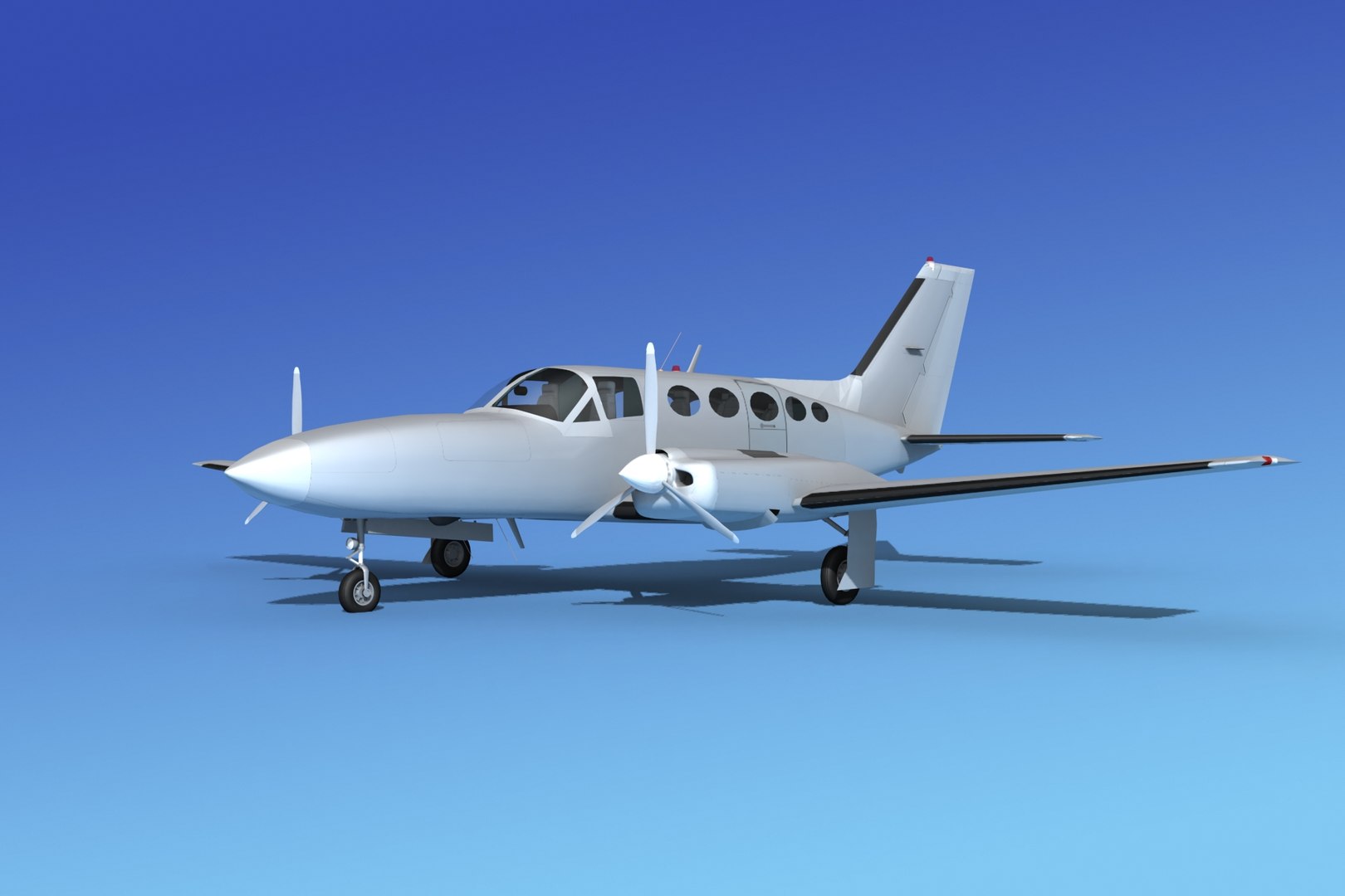 scale cessna 414 chancellor 3d model
