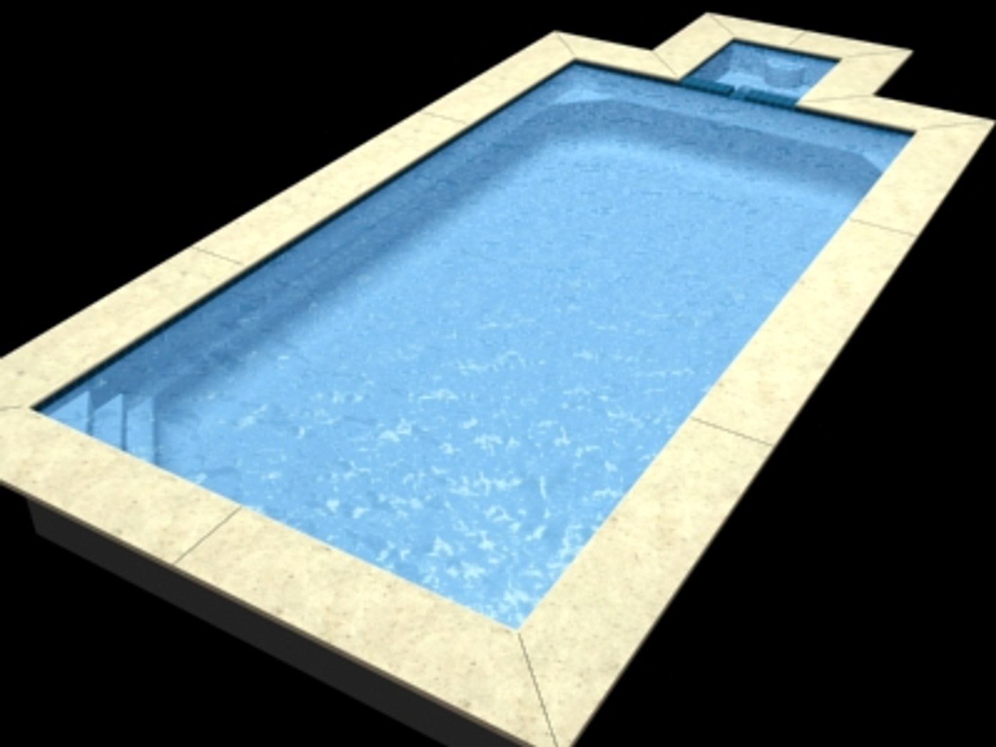 3d Model Rectangular Swimming Pool