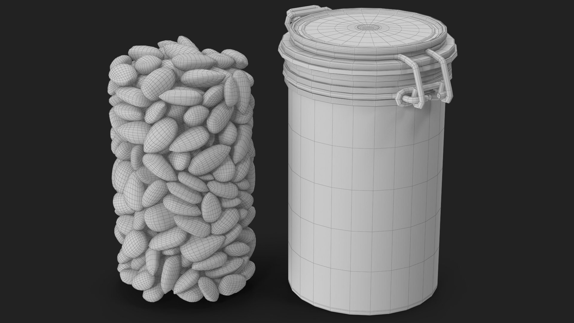 Almond Nuts Glass Jar 3D Model - TurboSquid 1641073
