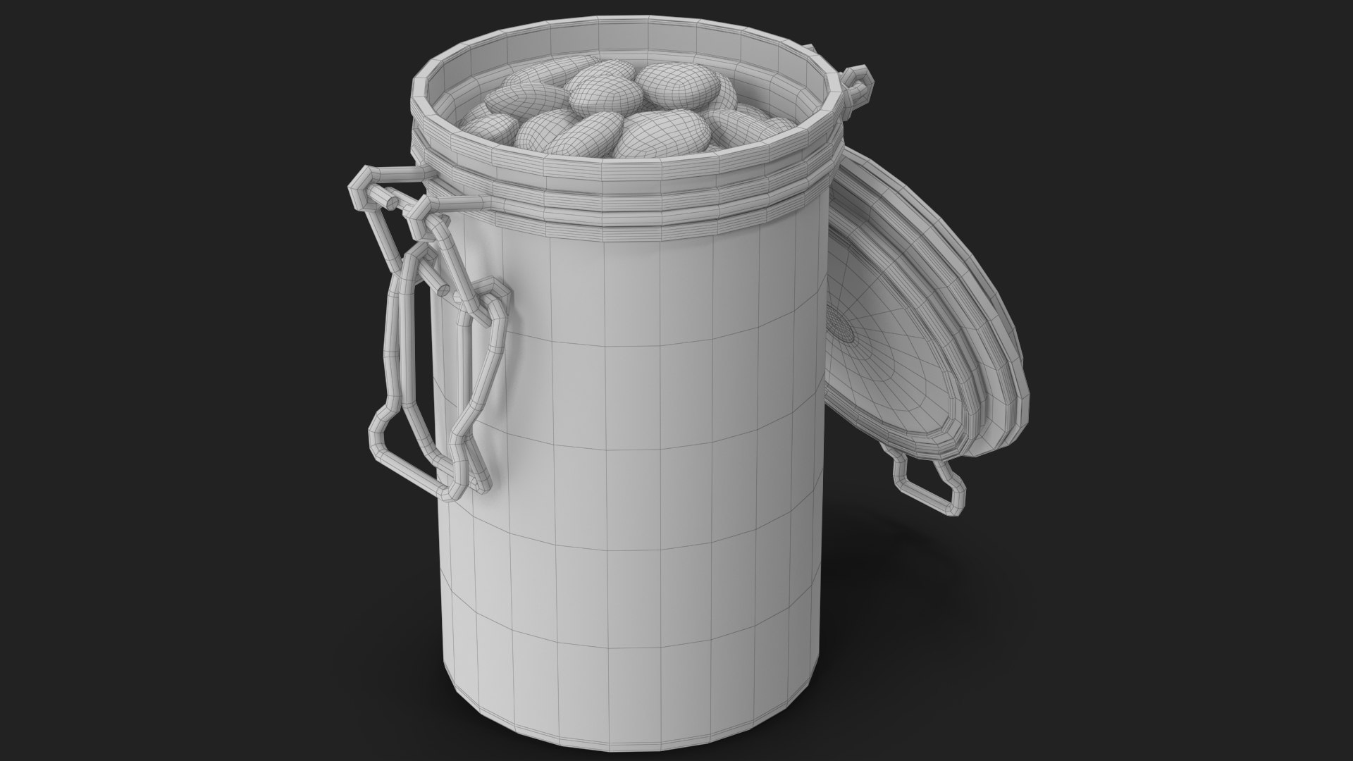 Almond Nuts Glass Jar 3D Model - TurboSquid 1641073