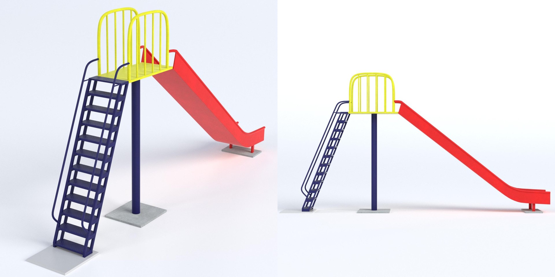 Park Slide Model - TurboSquid 1349469