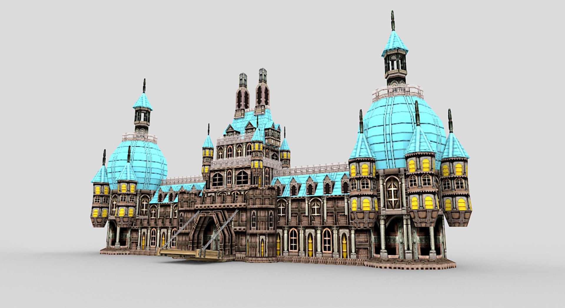 Steampunk Castle 3D - TurboSquid 2254074