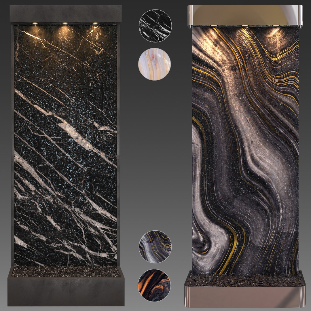 3D Model Wall Water 2 Fountain - TurboSquid 1938539