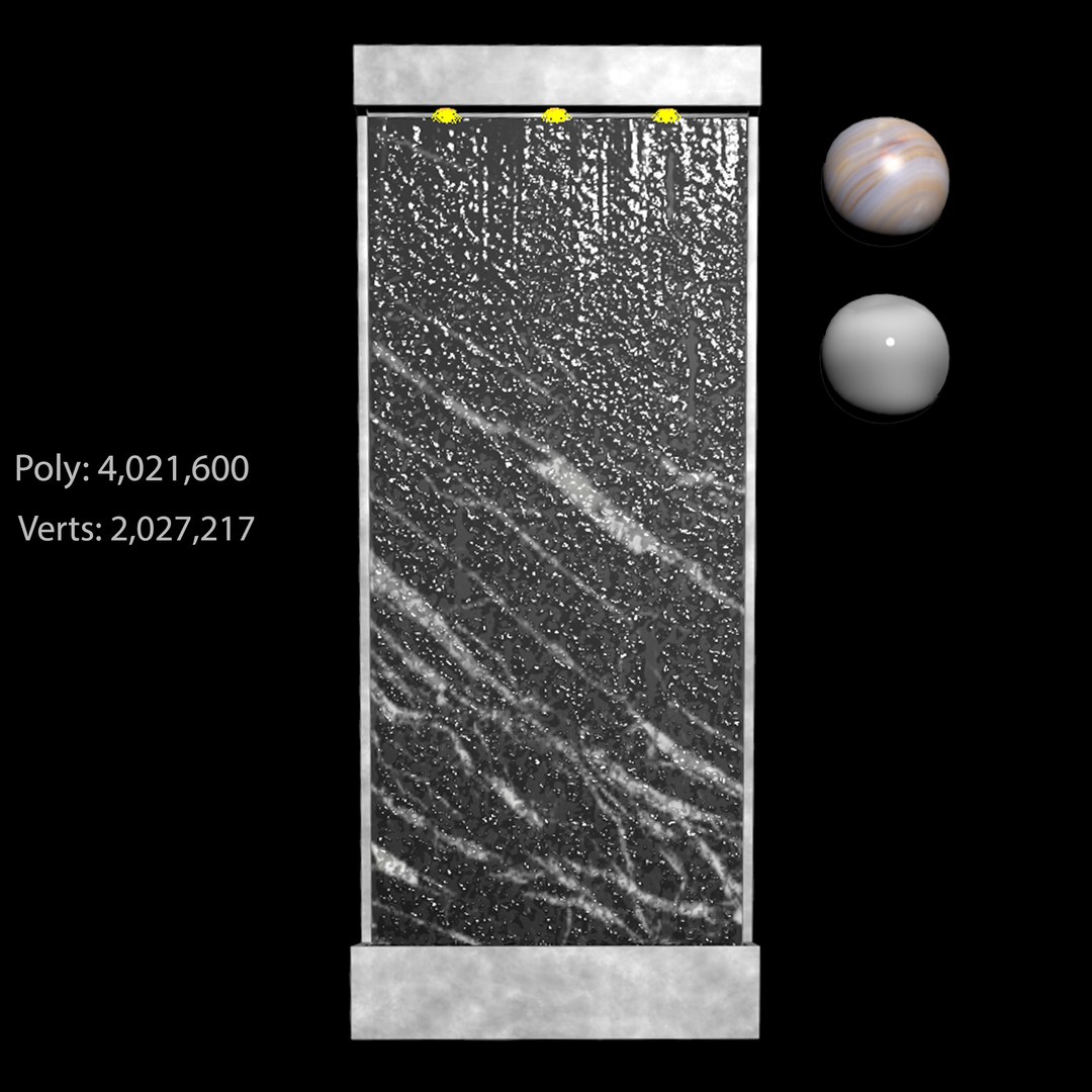 3D Model Wall Water 2 Fountain - TurboSquid 1938539