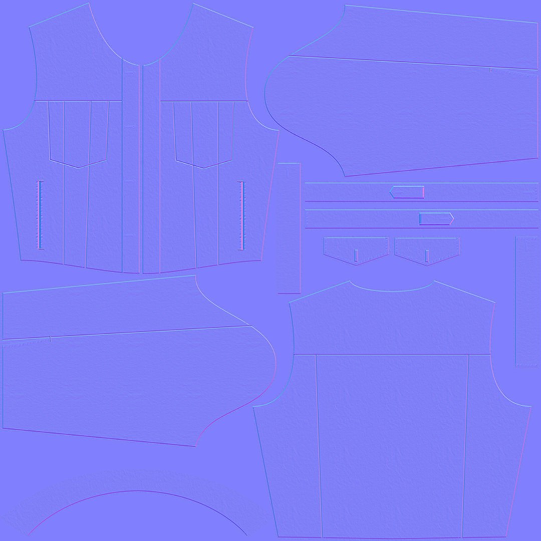 Denim Women Jacket 16 K Textures 3D Model - TurboSquid 2170877