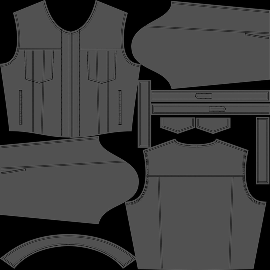 Denim Women Jacket 16 K Textures 3D Model - TurboSquid 2170877