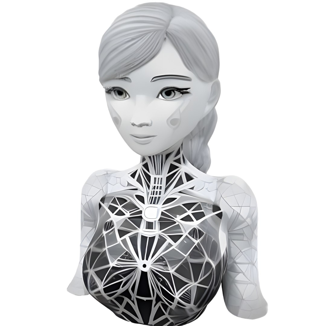 3D Cybernetic Beauty Series - Feminine Android Busts - TurboSquid 2308687