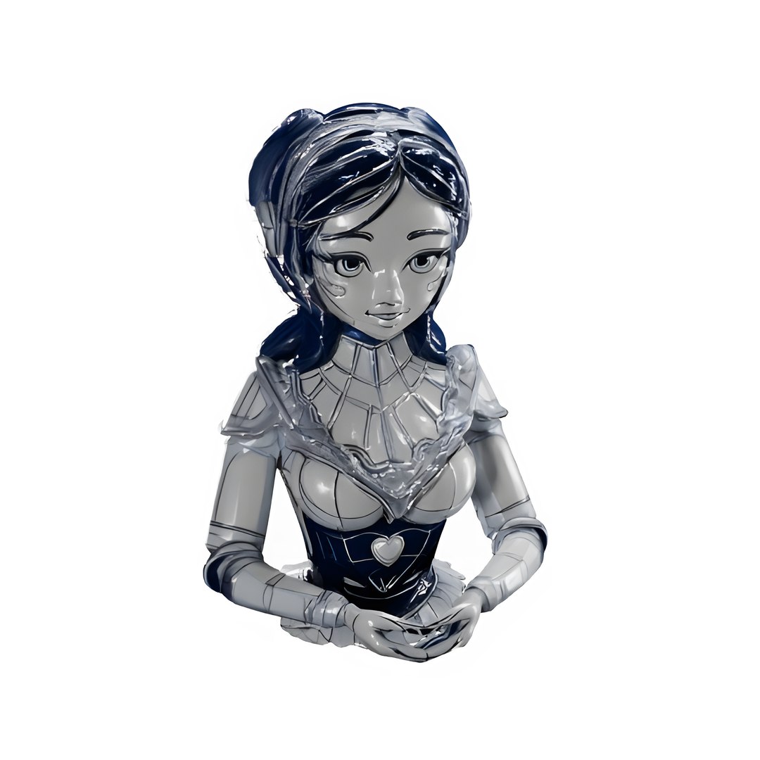 3D Cybernetic Beauty Series - Feminine Android Busts - TurboSquid 2308687