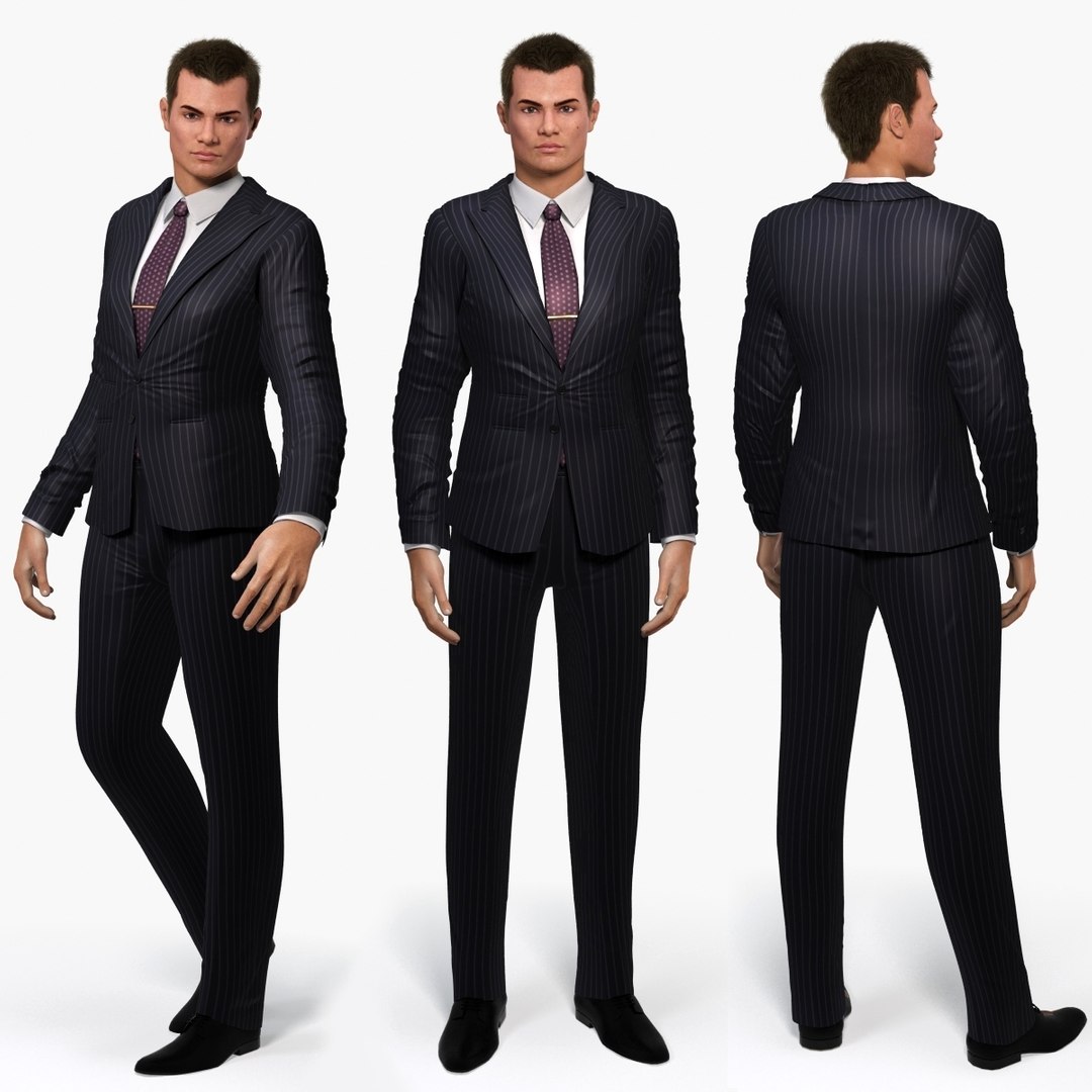 european man character darrel 3d model