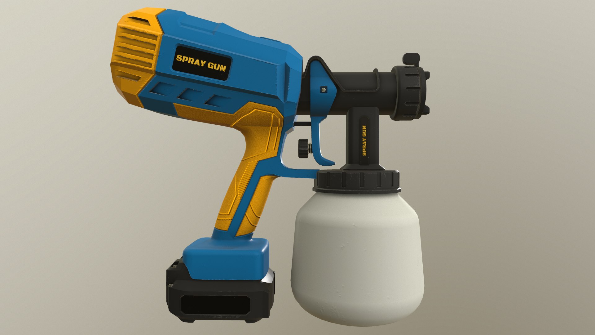 3D Spray Gun Low Poly - TurboSquid 2397136
