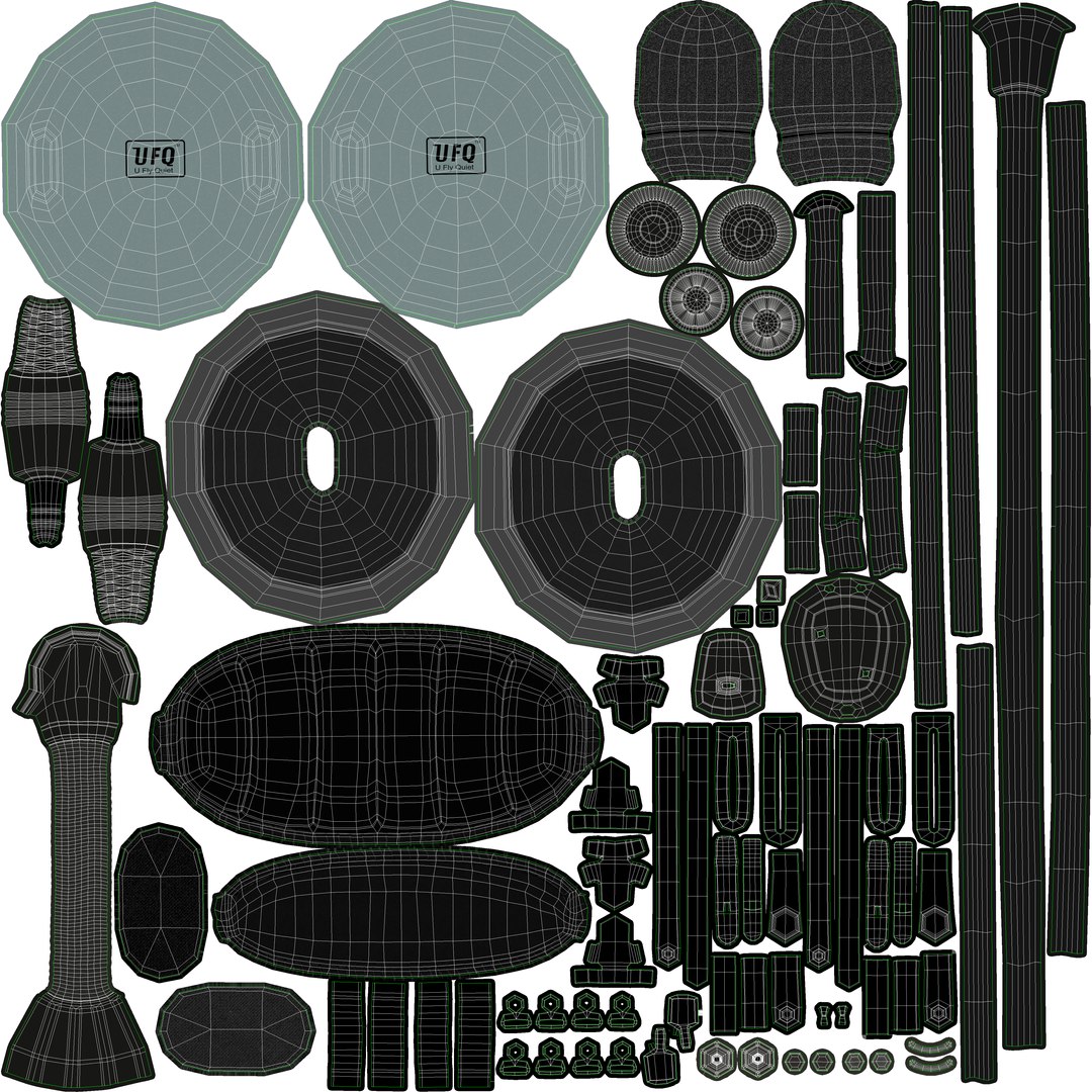 3D Model UFQ P28 Aviation Headset Gray - Blue - TurboSquid 2004200