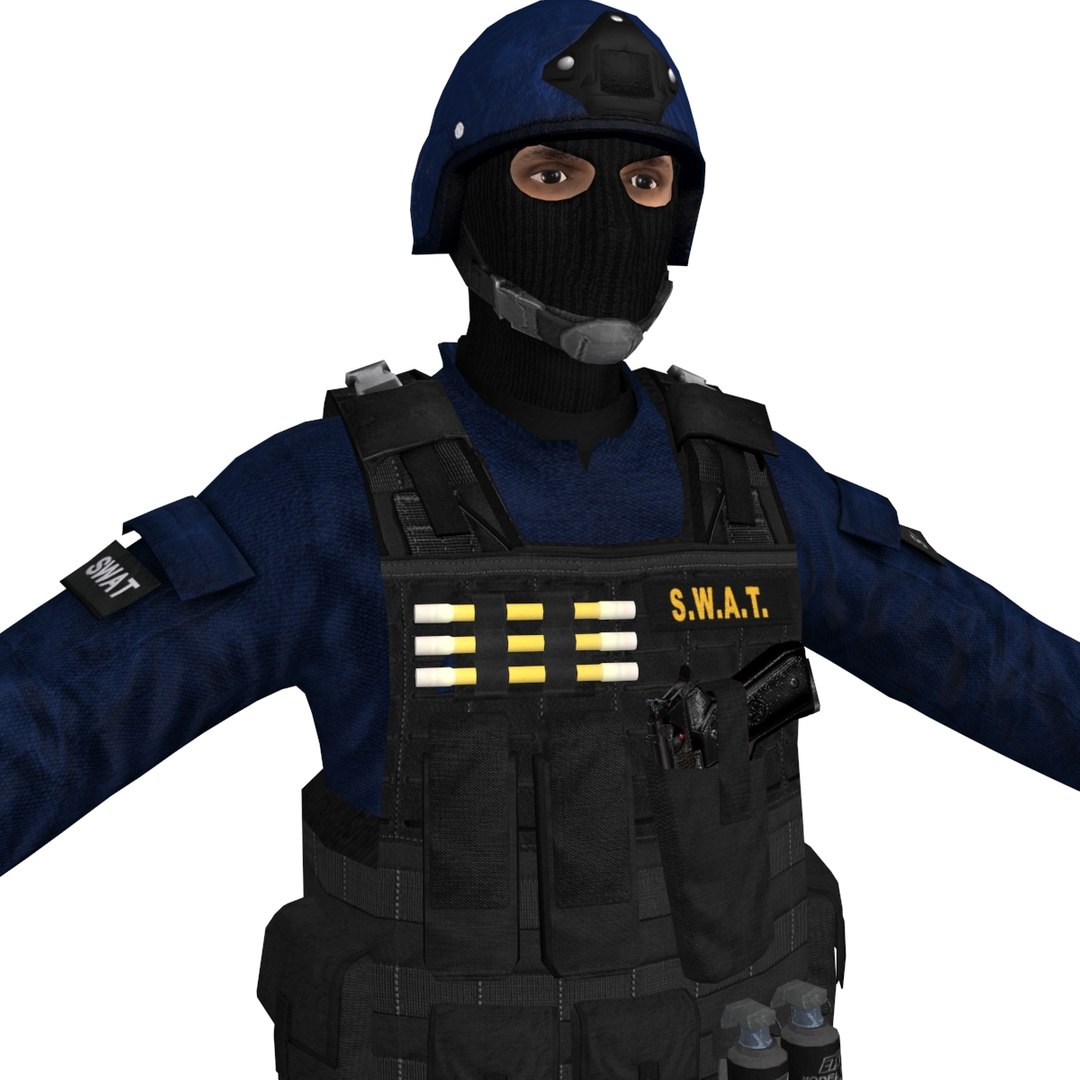 3d swat soldier scene