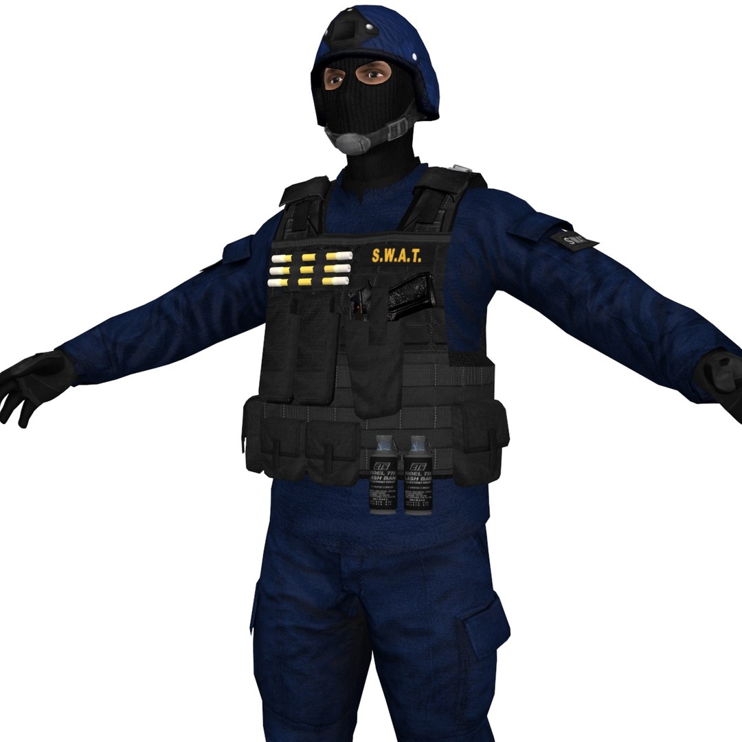 3d swat soldier scene