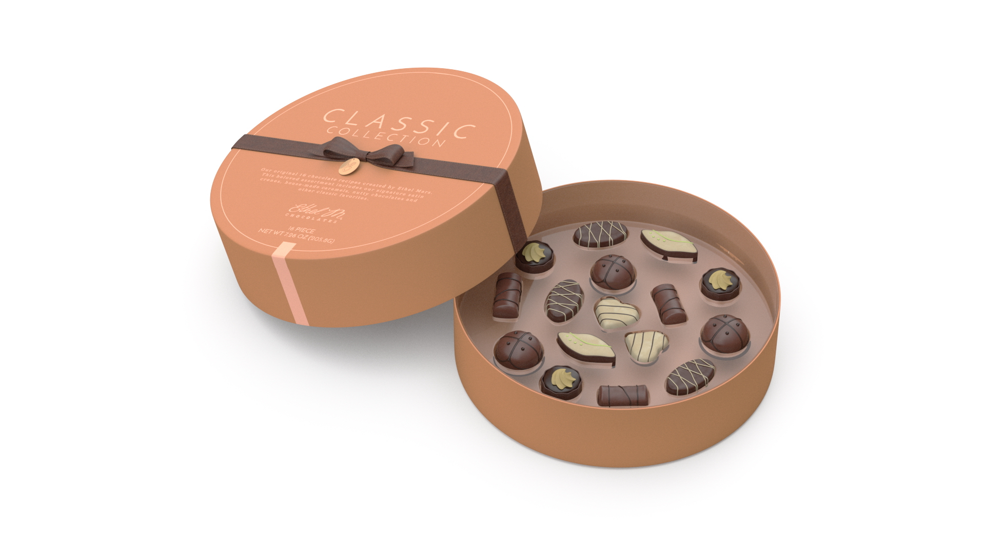 3D Premium Ethel M Chocolate Box Open Model - TurboSquid 2065853