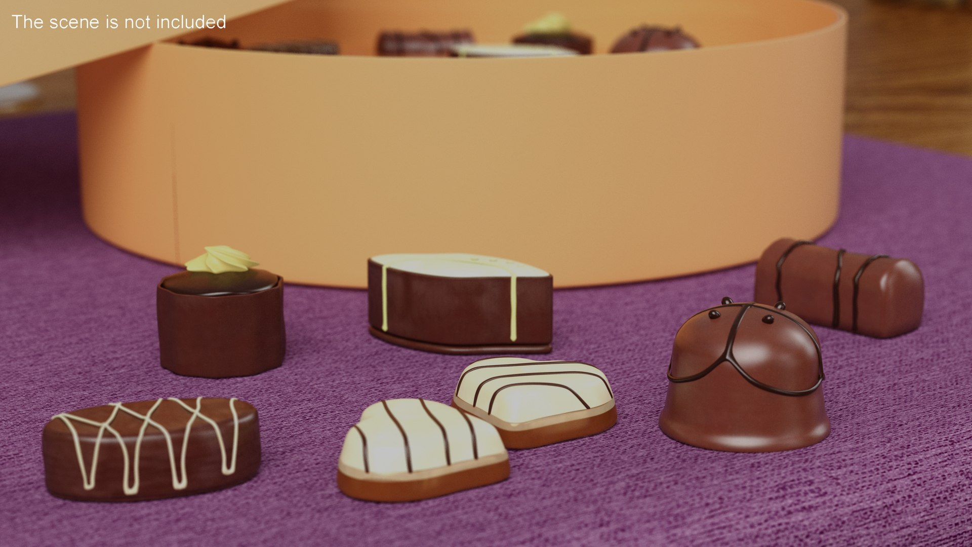 3D Premium Ethel M Chocolate Box Open Model - TurboSquid 2065853