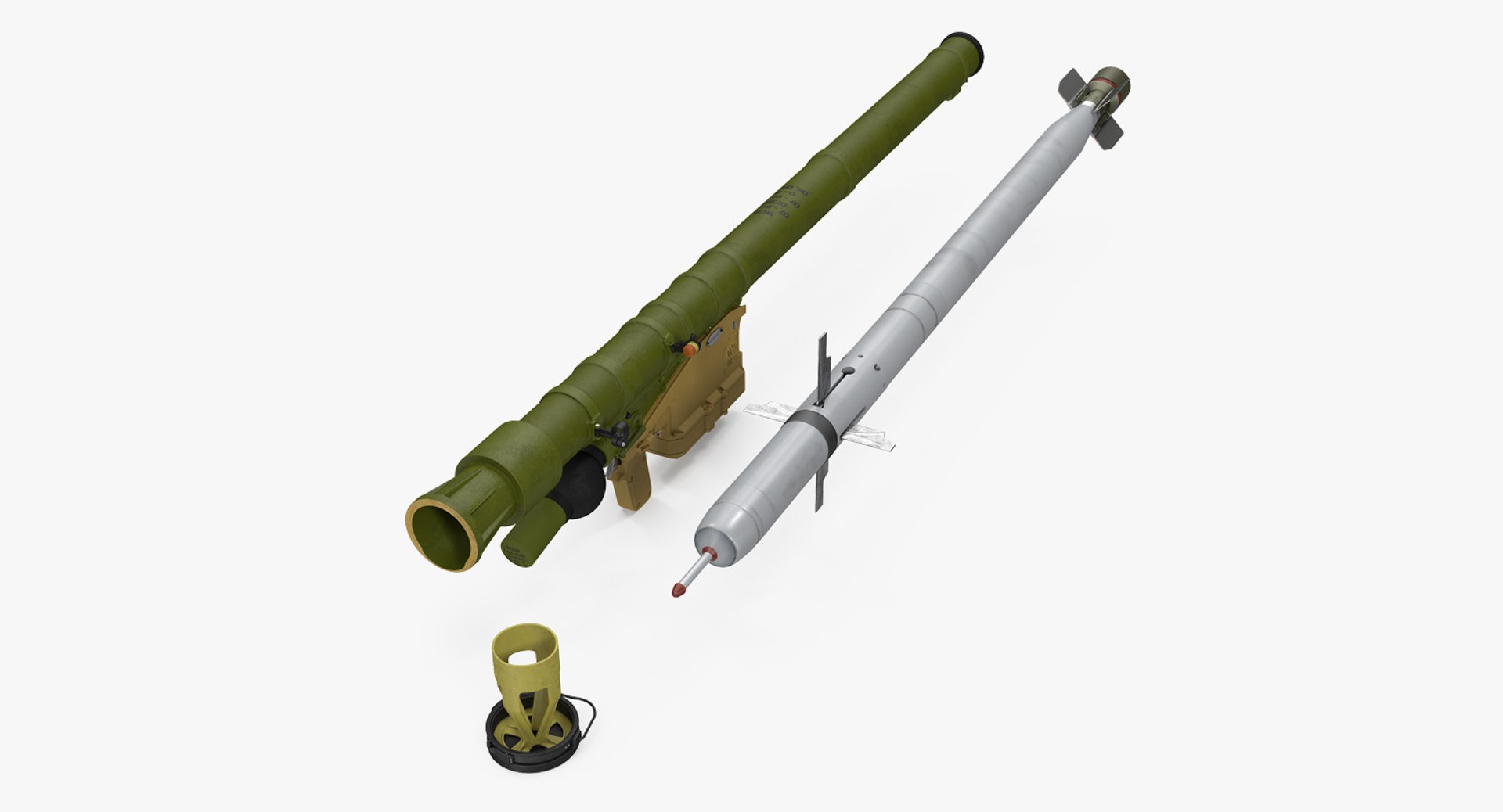 3d Sa-18 Grouse Launcher Missile Model
