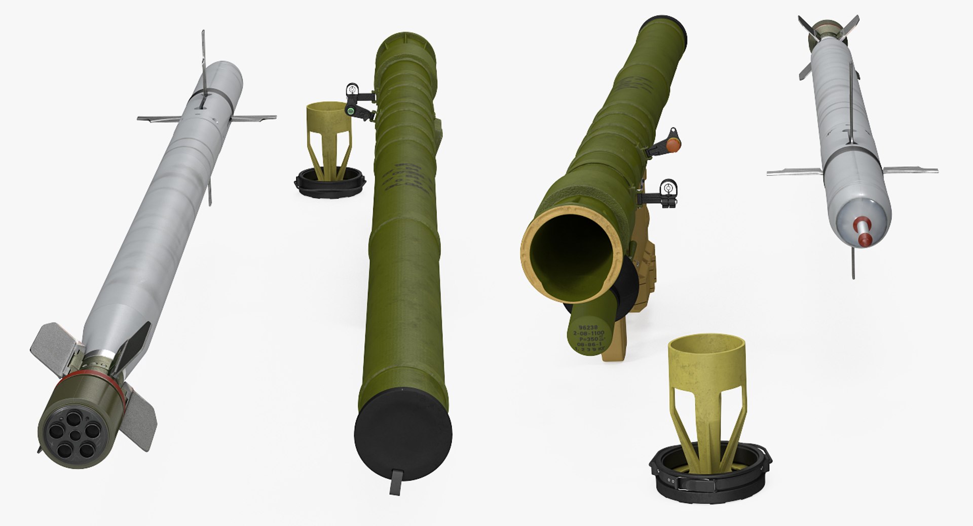 3d Sa-18 Grouse Launcher Missile Model