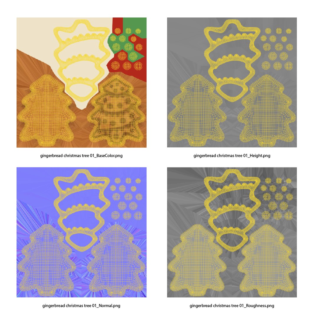 3D Gingerbread christmas tree - TurboSquid 1778389
