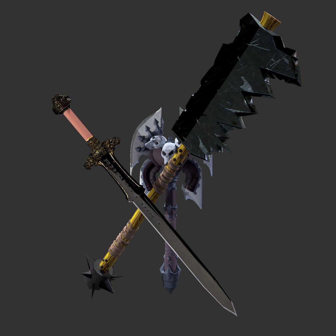 Sword Axe 3D Model - TurboSquid 1706281