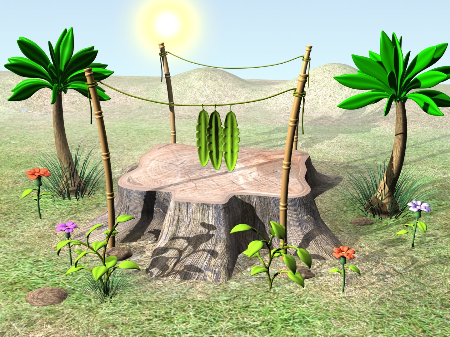 3d model cartoon stage