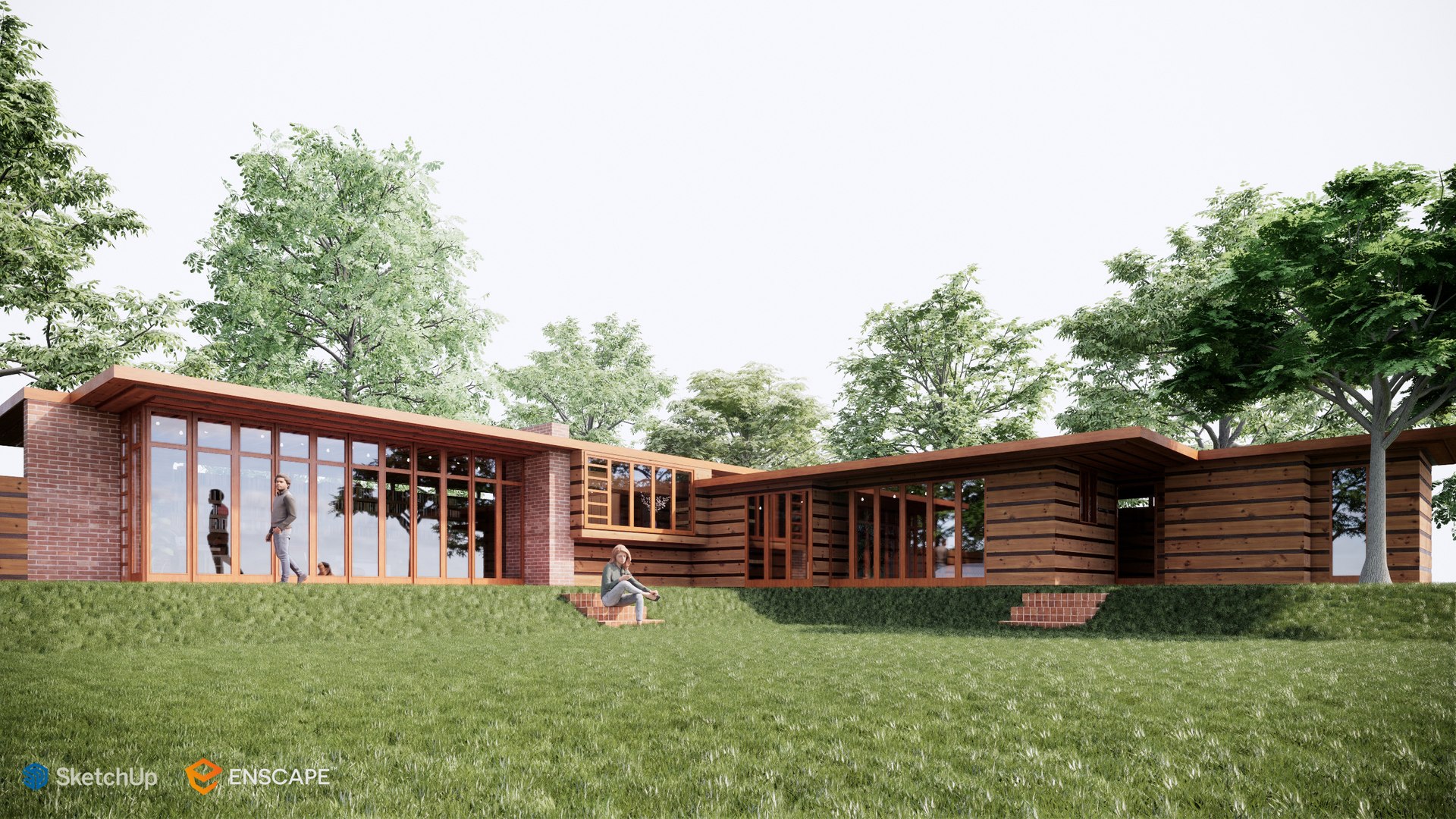 Jacobs House - Wright - The First Usonian Home Model - TurboSquid 2148803