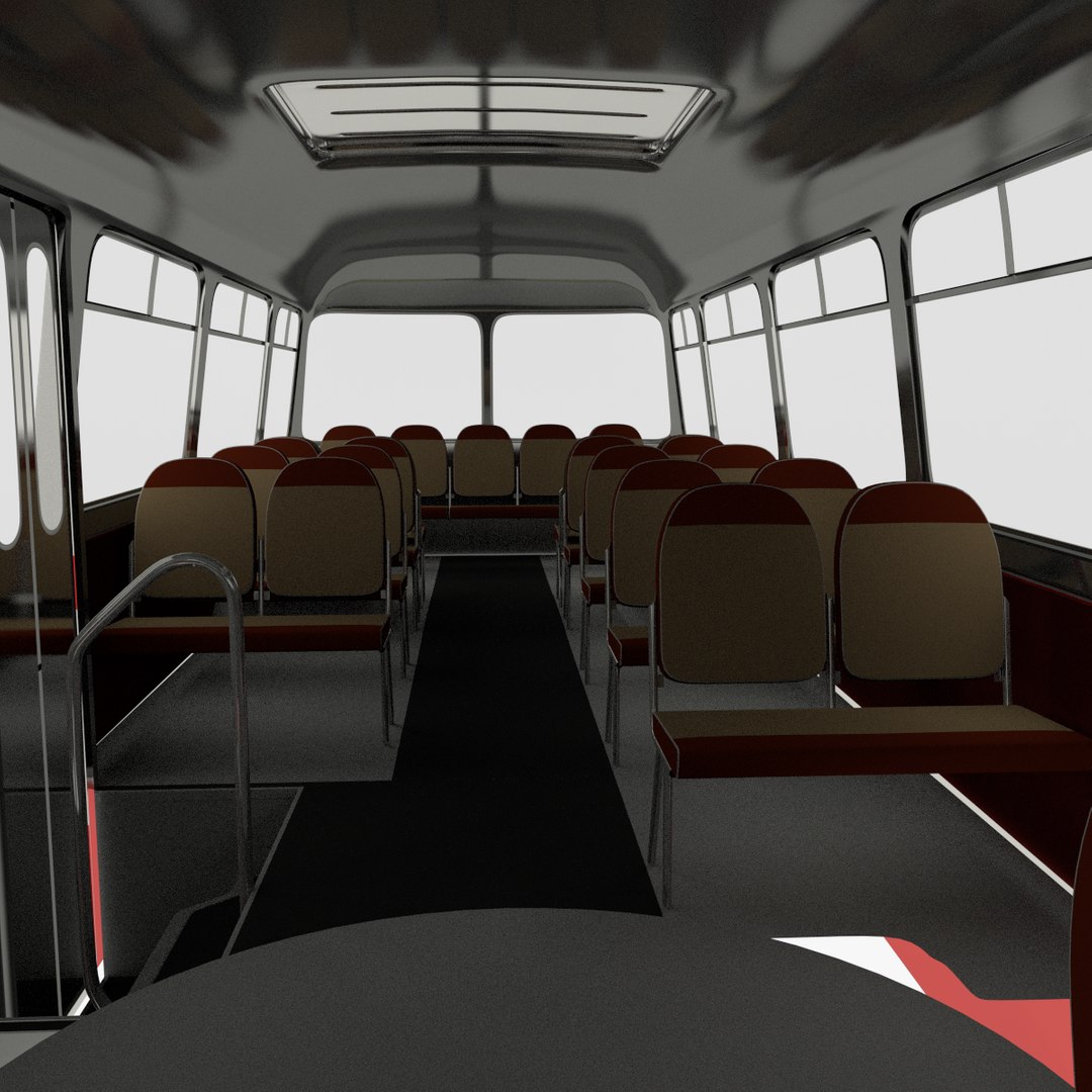 Historical Articulated Bus 3d Model