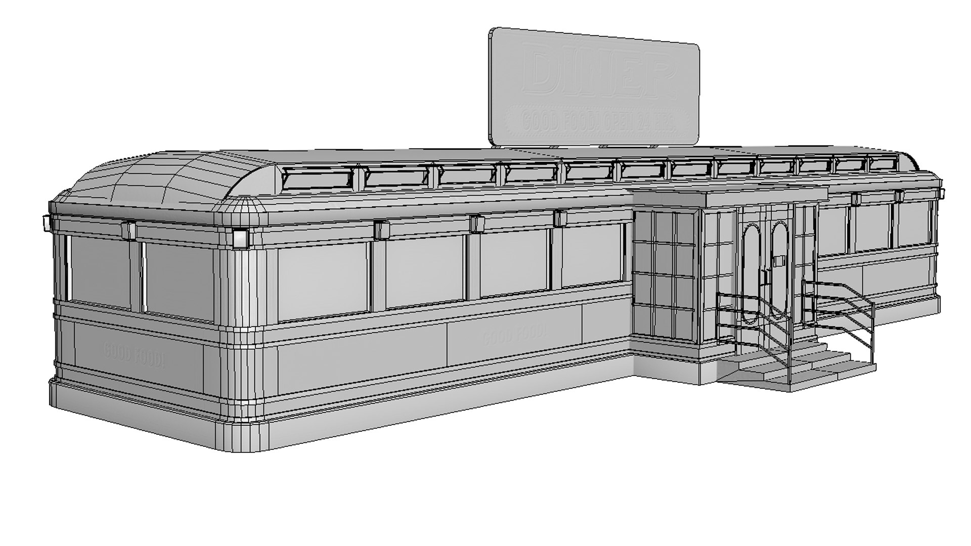 3D Old Dining Model - TurboSquid 2286700