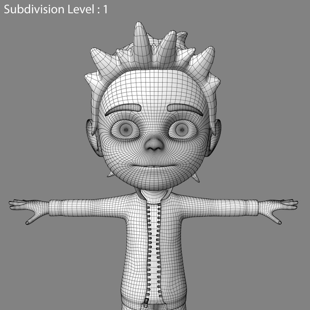 3d Boy Cartoon Model