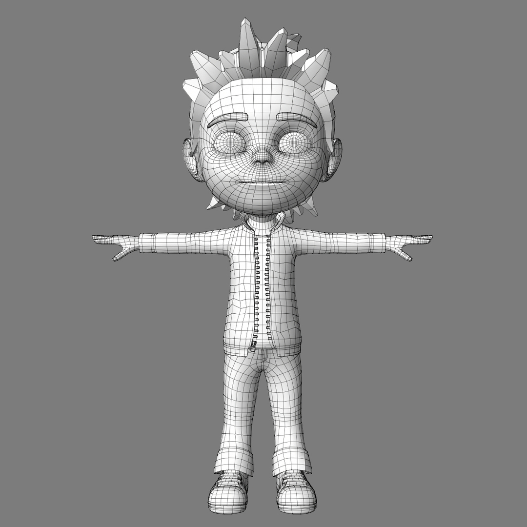 3d Boy Cartoon Model