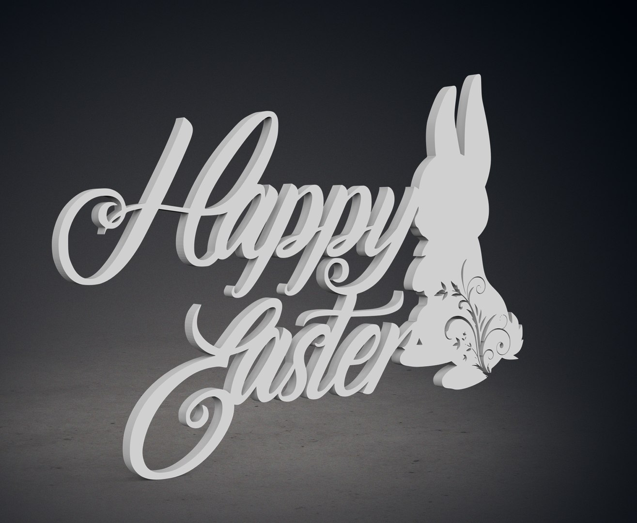 3D Happy Easter Sign - TurboSquid 2226844