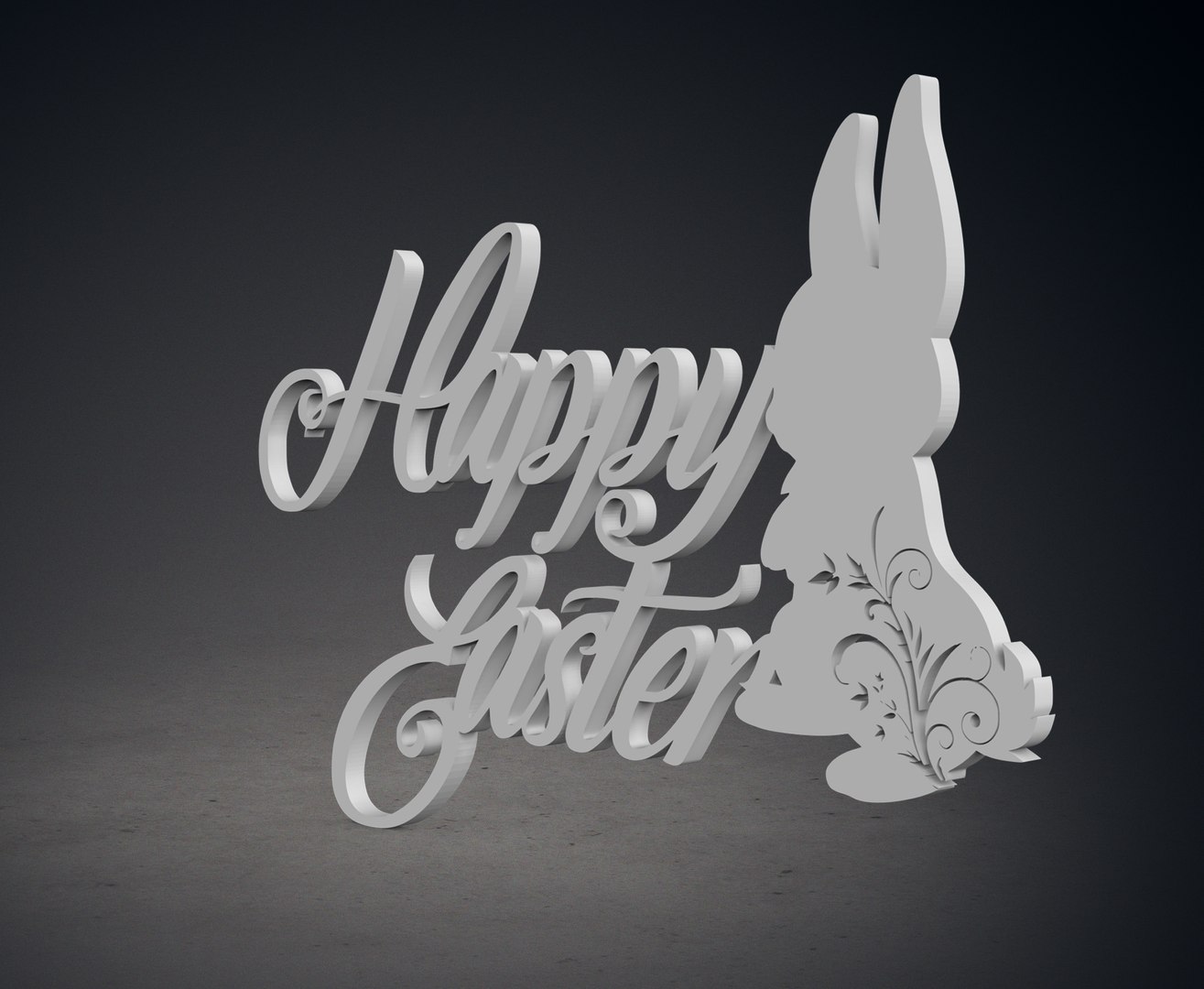 3D Happy Easter Sign - TurboSquid 2226844