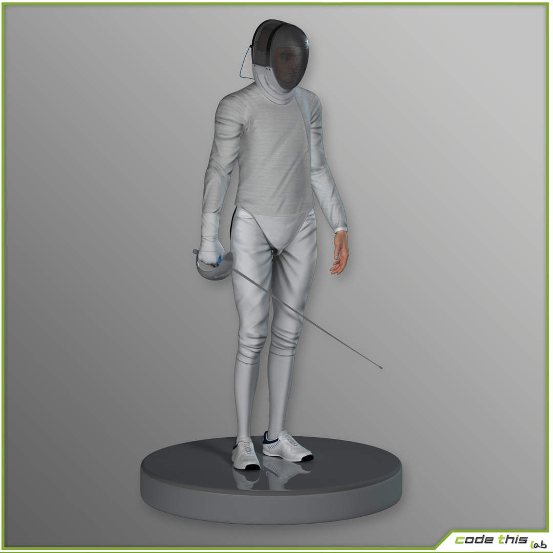 3d epee foil sabre model
