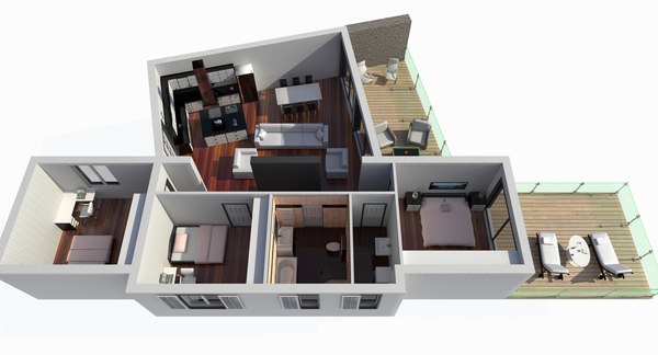 Floor Plan 3ds Max Models for Download | TurboSquid