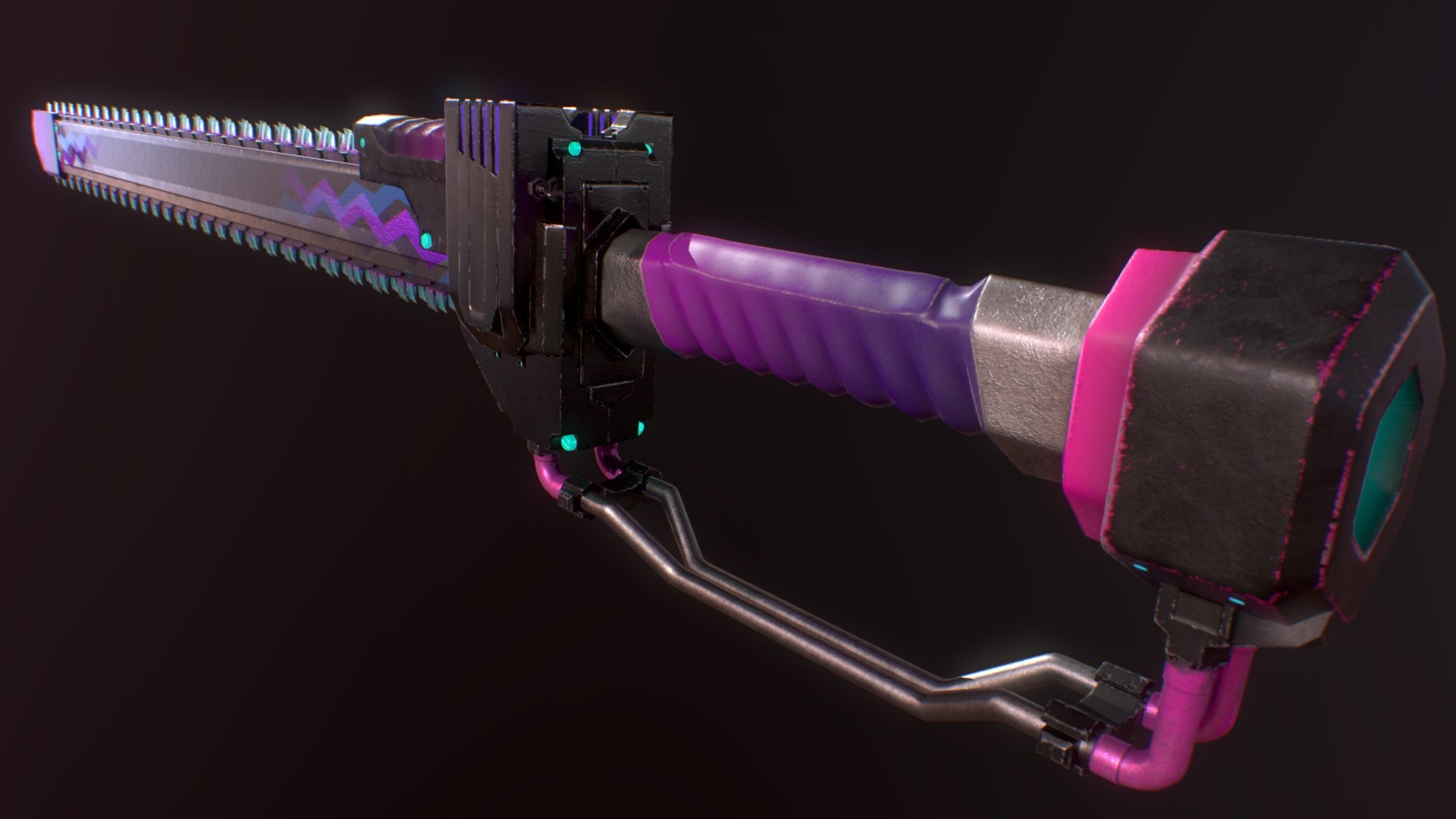 3D Model Chainsword Brutal Chain Sword - TurboSquid 1312759