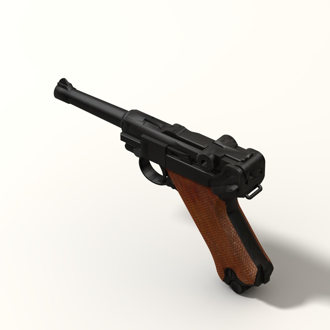 Pistole Luger 3d Obj