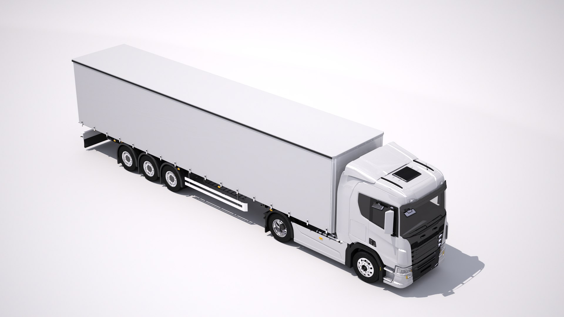 Generic Tautliner Semi Trailer 3D - TurboSquid 1476844