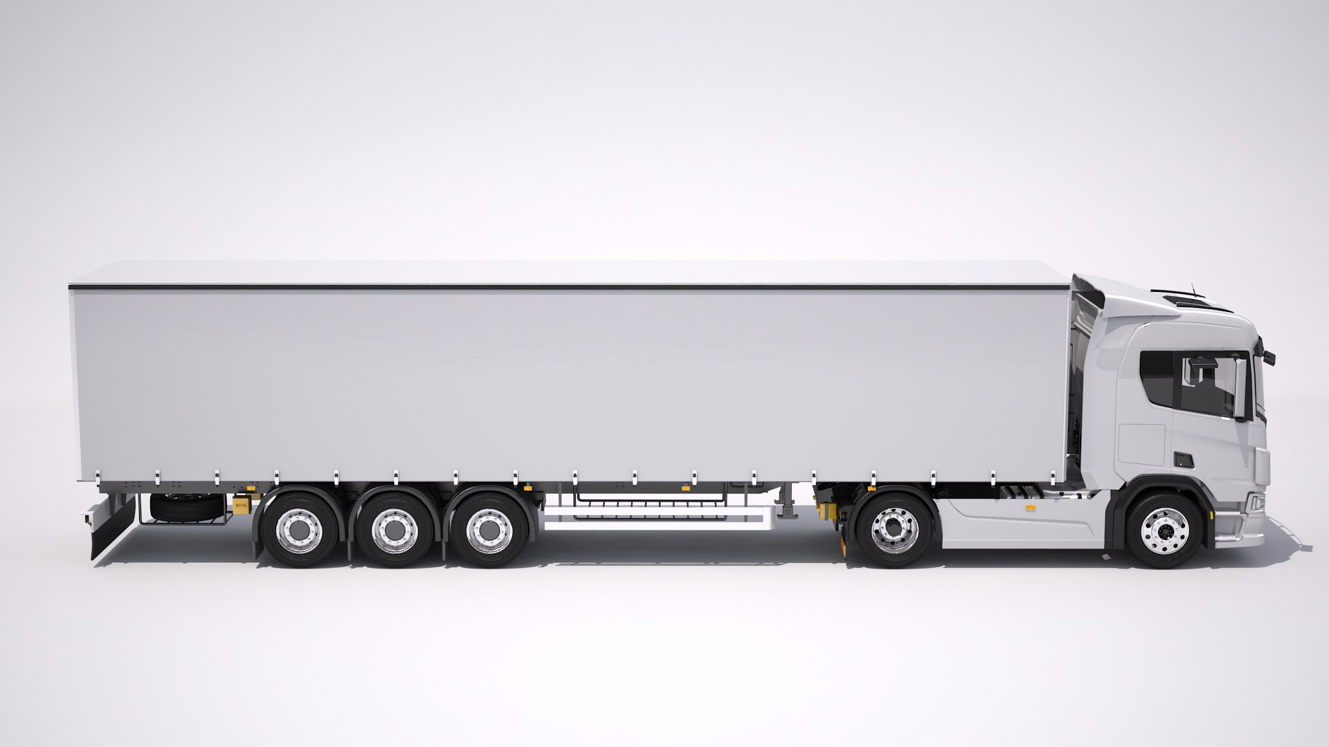 Generic Tautliner Semi Trailer 3D - TurboSquid 1476844