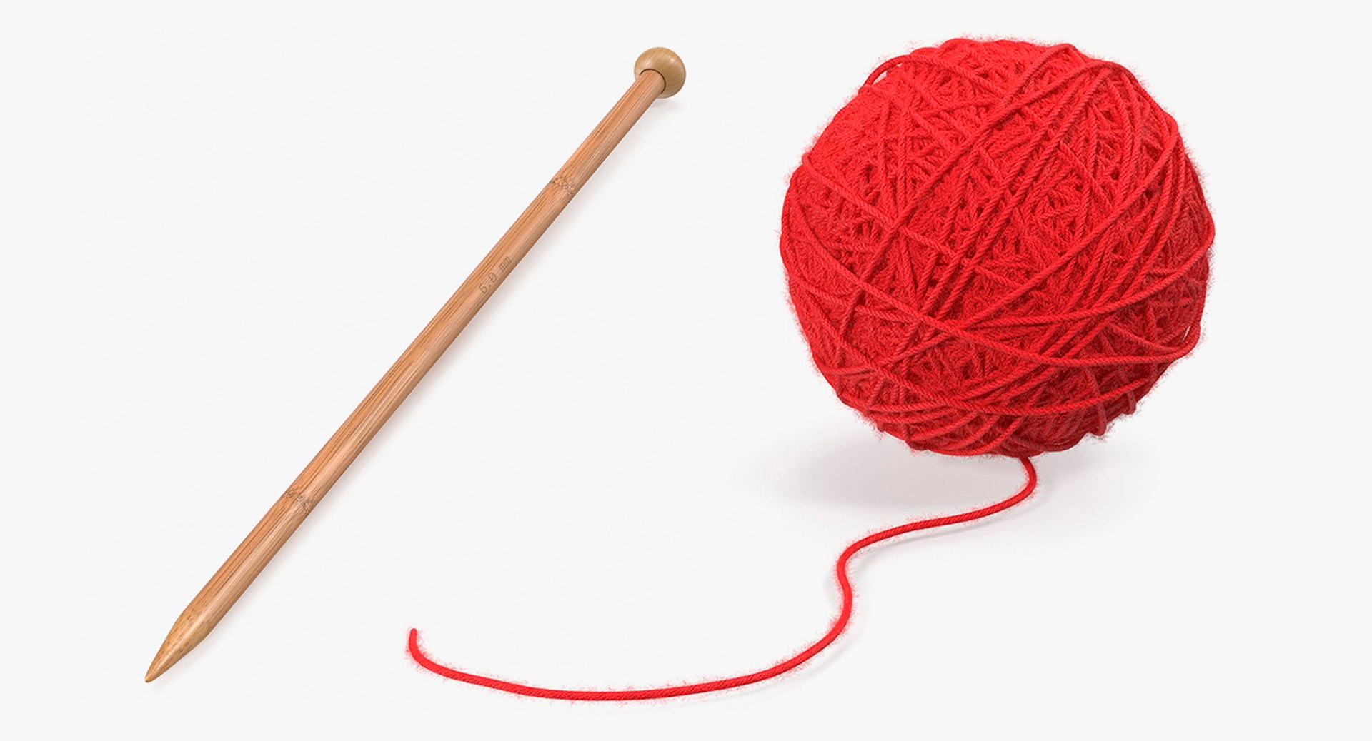 3D Wool Yarn With Knitting Needle Collection Model - TurboSquid 1979468