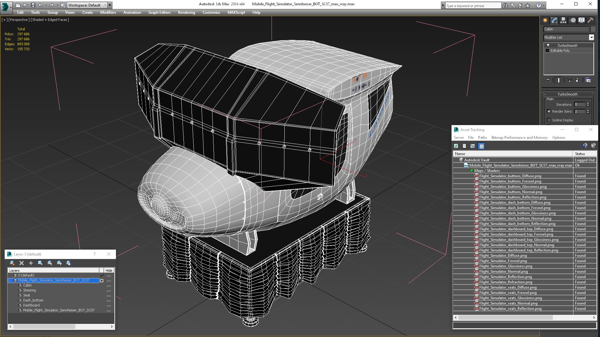 3D Mobile Flight Simulator Sennheiser BOT SC07 - TurboSquid 2170151