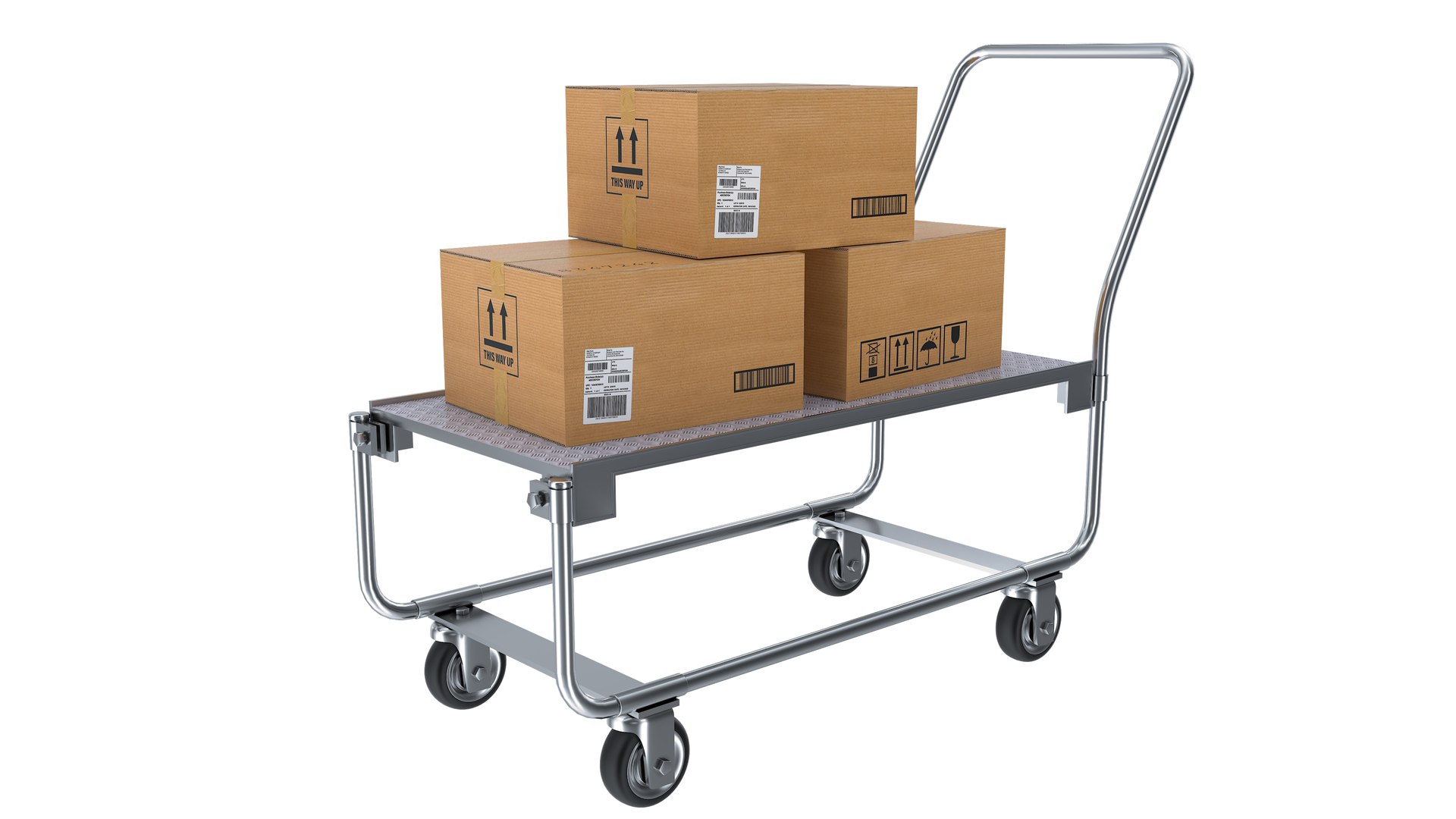 3D Transport Trolley With Cargo - TurboSquid 2259183