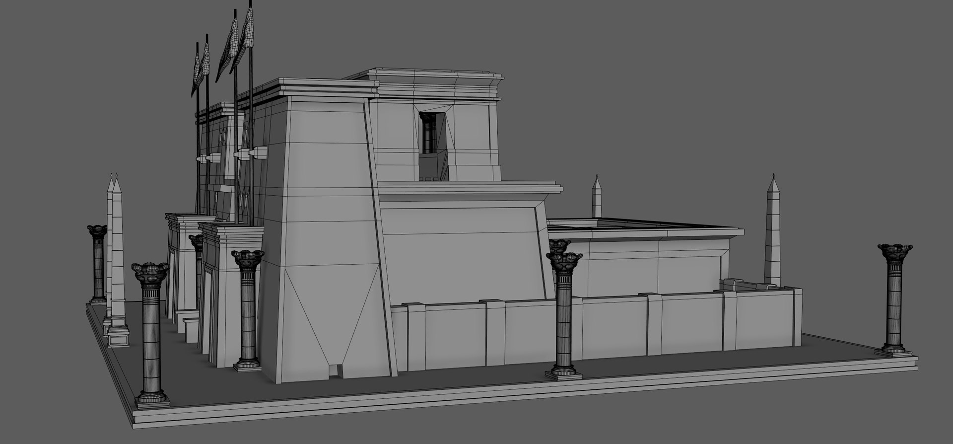 3D Acient Egyptian Temple Gate V2 - TurboSquid 2253714