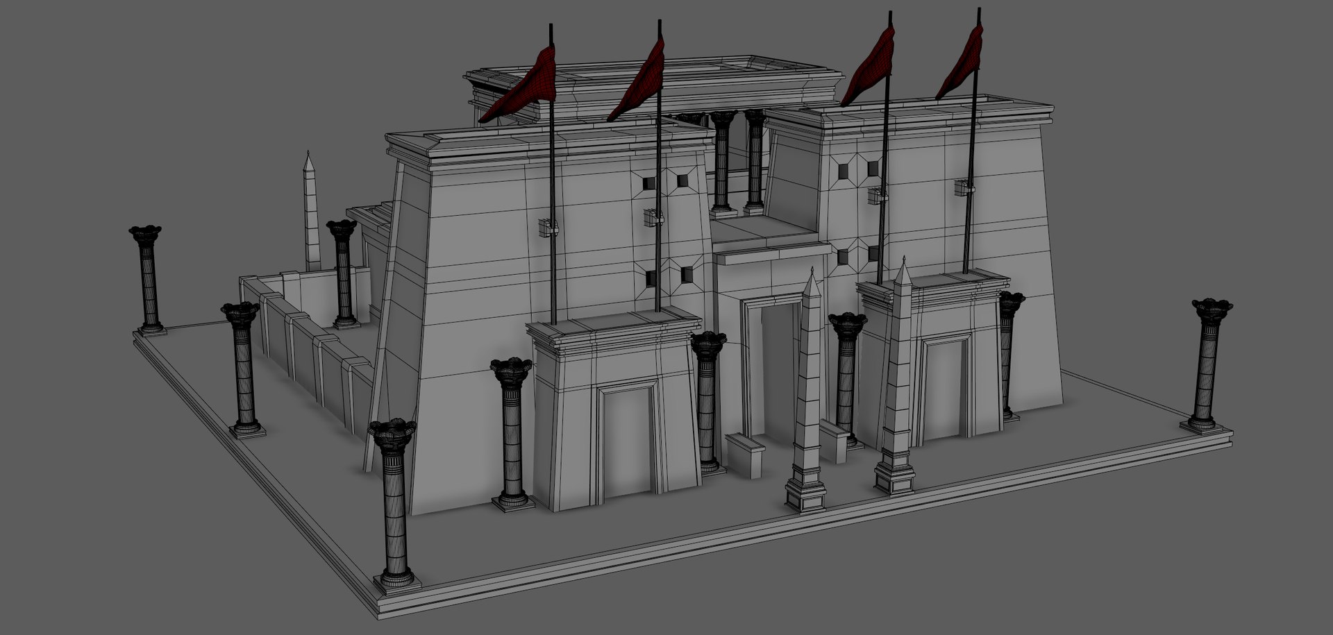 3D Acient Egyptian Temple Gate V2 - TurboSquid 2253714