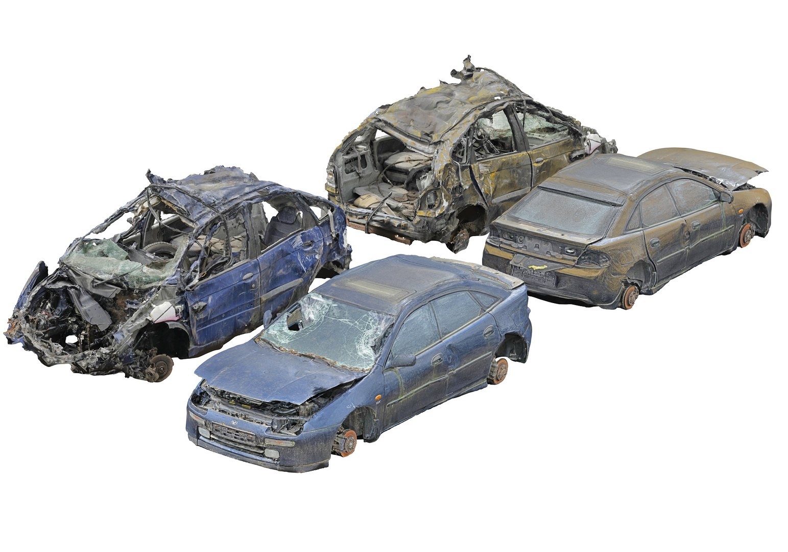 Car Wreck Pack 16K Model - TurboSquid 2228465